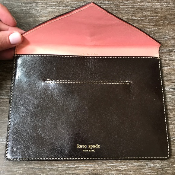 kate spade | Bags | Kate Spade Chocolate Brown Leather Clutch Envelope ...
